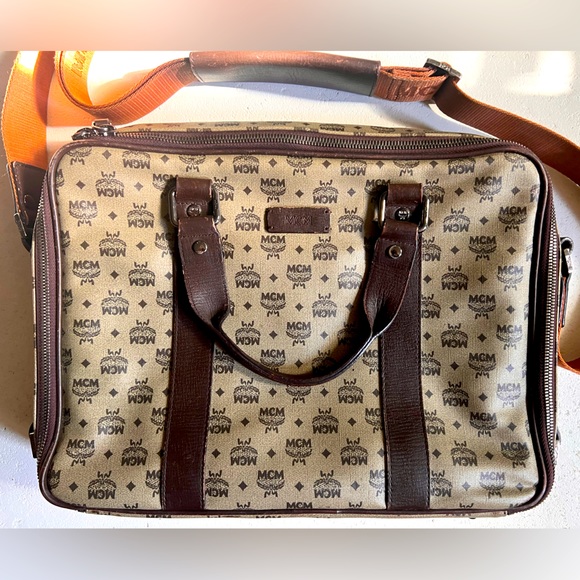 MCM | Bags | Mcm Vintage Visetos Messenger Laptop Bag | Poshmark